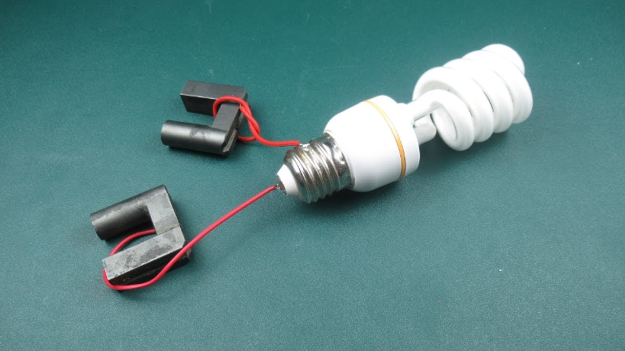 Free energy generator Magnet Transformer with light bulbs - YouTube