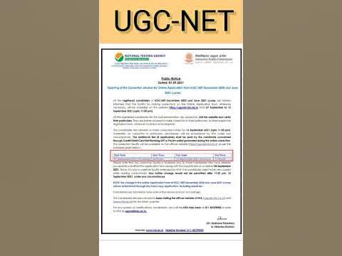 UGC-NET Correction Window Opened | UGC-NET Correction Window | NTA-NET | #shorts - YouTube