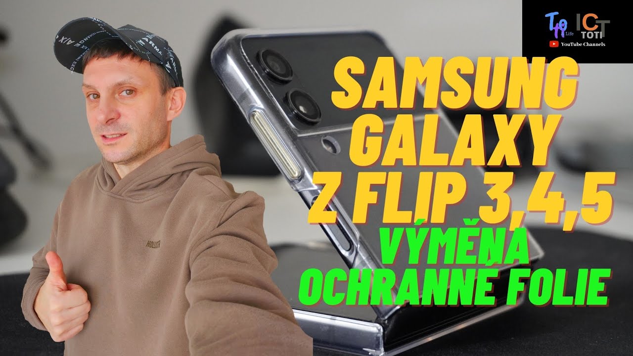 Samsung Galaxy Z Flip 3,4,5, výměna ochranné folie, exchange protective ...