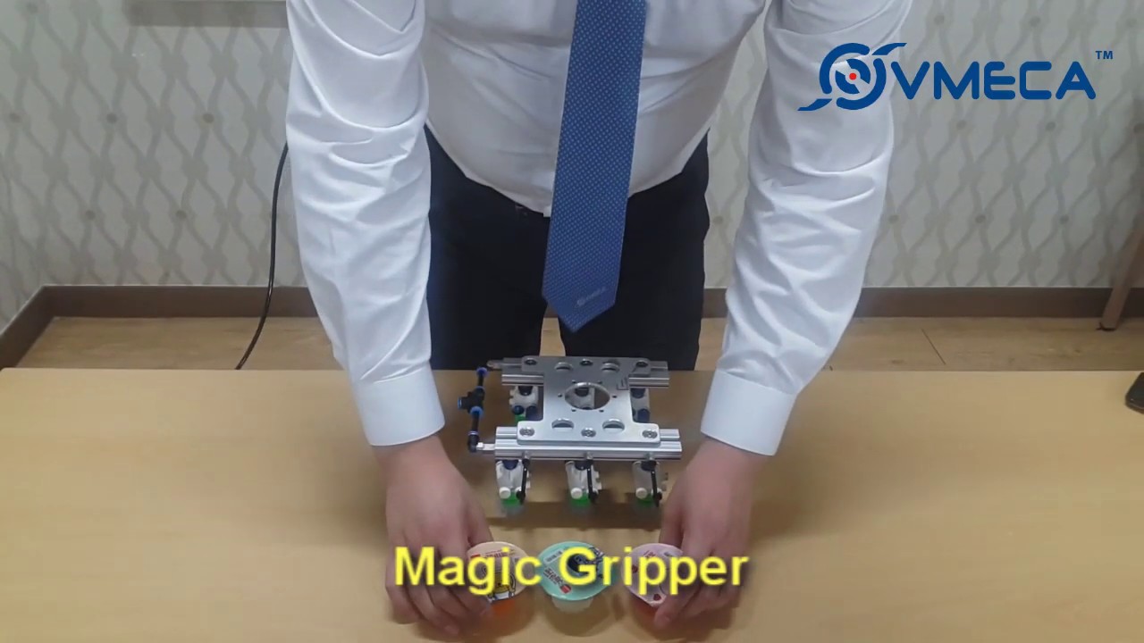 VMECA Magic Gripper - for pudding package handling - YouTube