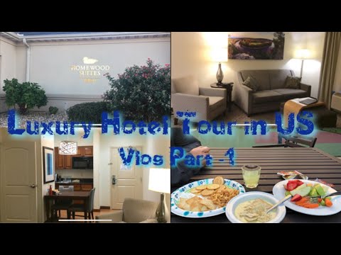 USA | Tamil Vlog | US Luxury Hotel Tour | Homewood Suites by Hilton Hotel Tour Vlog - Part 1