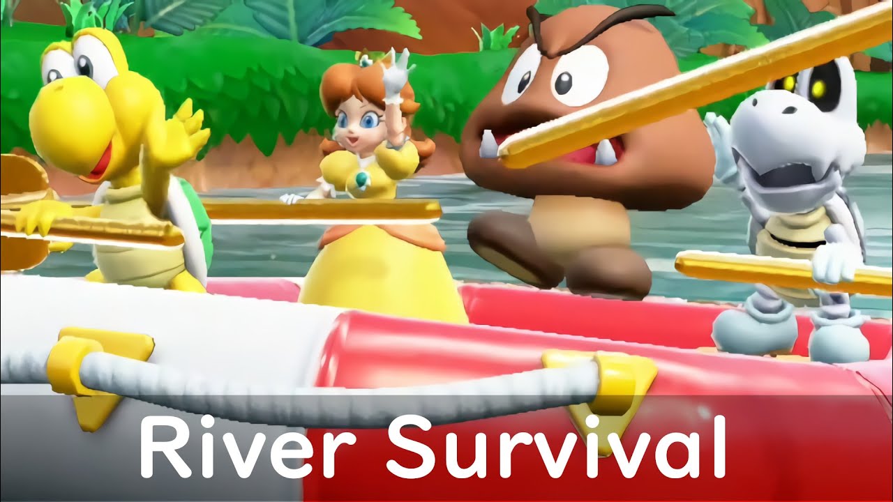 Super Mario Party River Survival - Goomba, Koopa Troopa, Dry Bones and ...