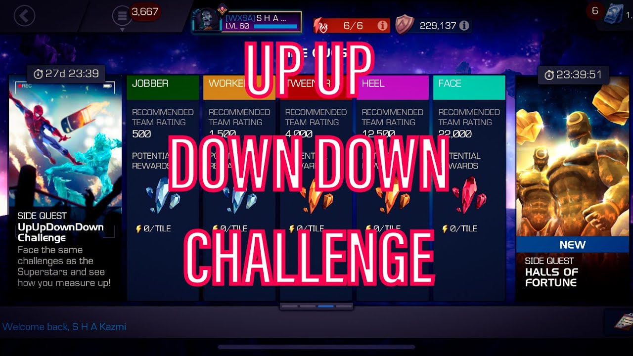 Up Up Down Down Challenge | Marvel Contest Of Champions - YouTube