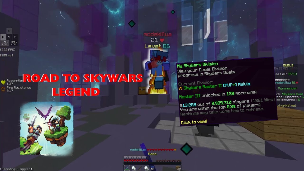 ROAD TO SKYWARS LEGEND **Skywars Duels** - YouTube