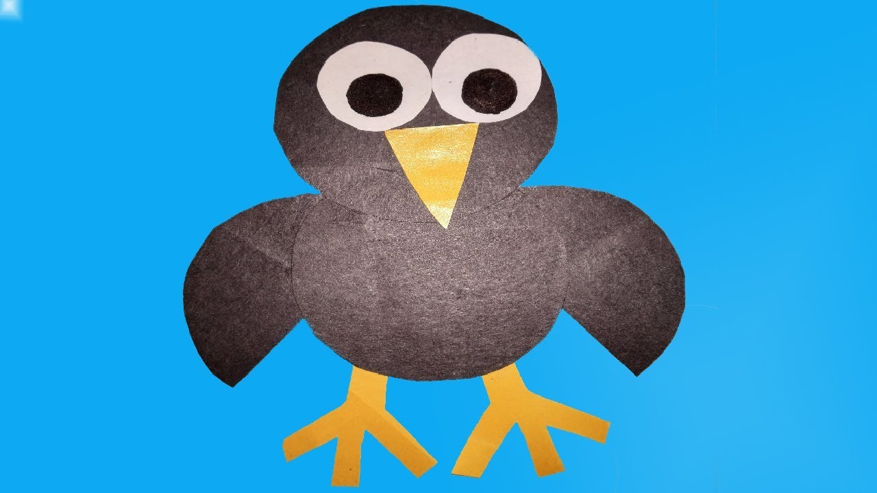Making Crow Craft For Kids - YouTube
