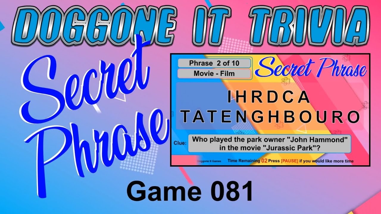 Secret Phrase (2022) - Game 081 - Unscramble the Phrase from a clue ...