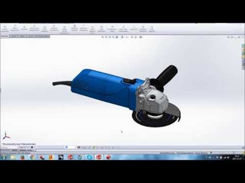 Angle grinder in Solidworks - YouTube