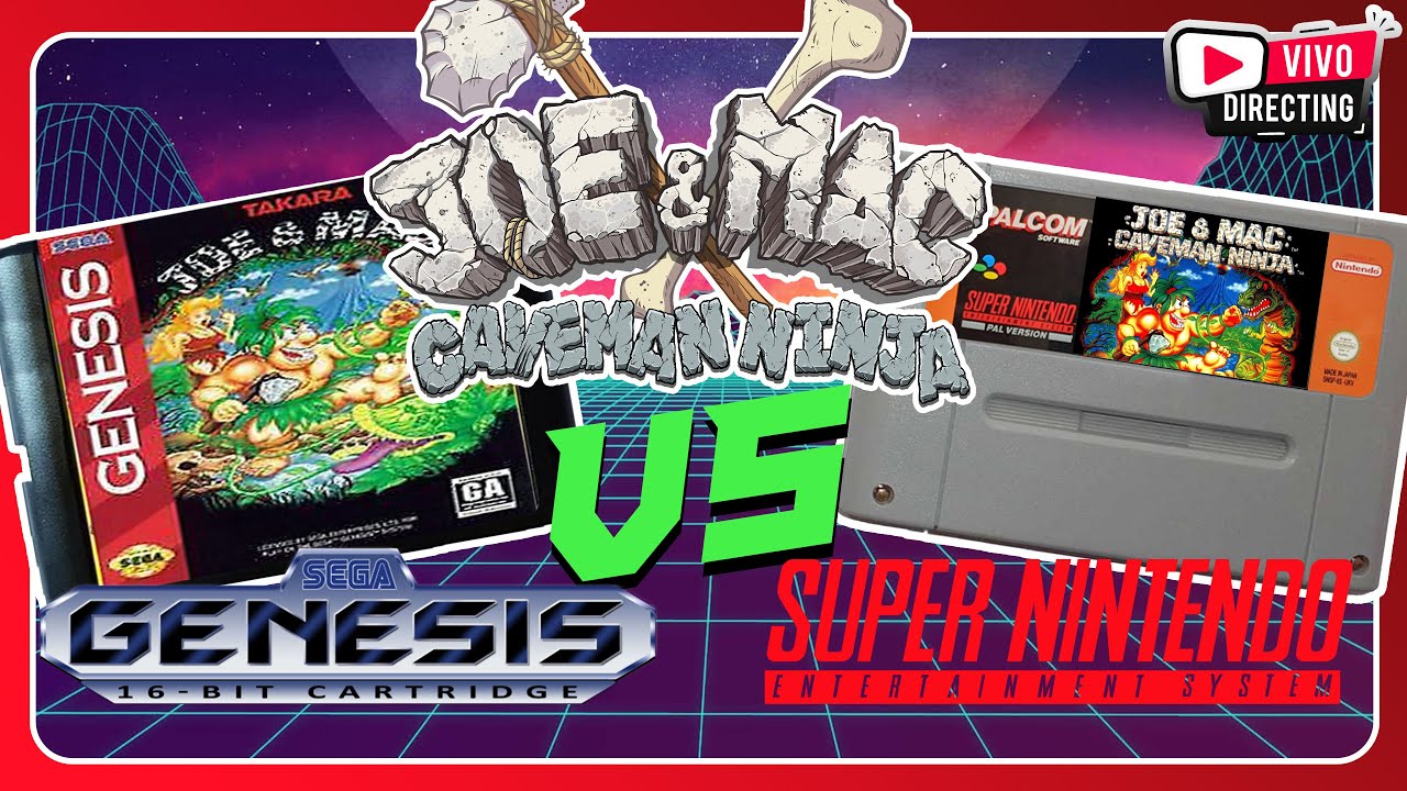 SEGA GENESIS vs SUPER NINTENDO👾 JOE & MAC 🎮 GUERRA DE CONSOLAS #002 ...
