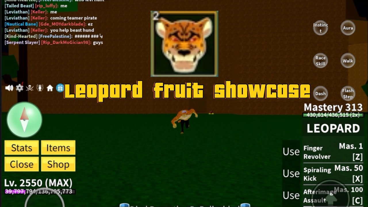 Leopard fruit showcase | #bloxfruits #anime #onepiece #luffy - YouTube