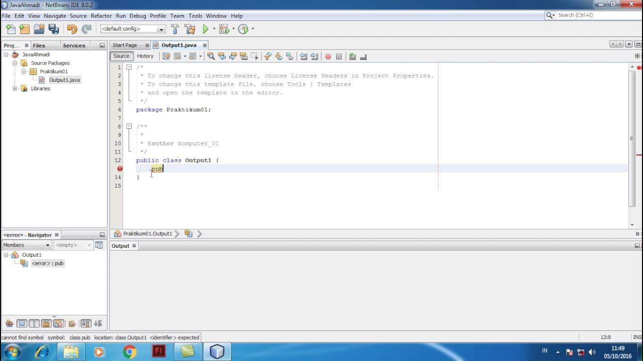 Java 05 Menampilkan Output pada tab Output Netbeans - YouTube