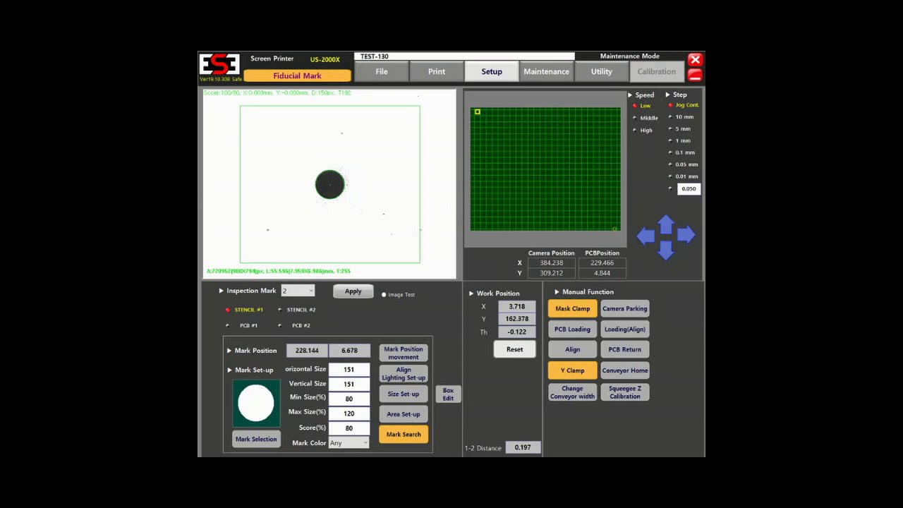 How Easy it is programming the ESE US-2000X SMT Screen Printer - YouTube
