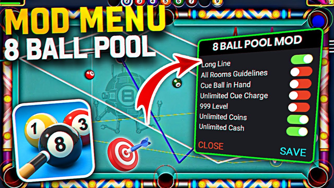 8 Ball Pool MOD Menu 🔴 Long Lines, MegaPower, Infinite Money in 8 Ball Pool 2025 (Android/iOS ...