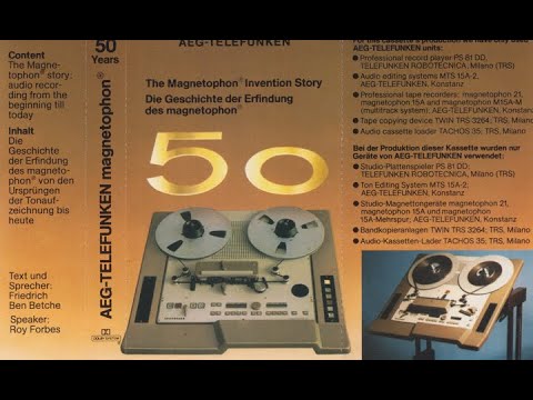 AEG/Telefunken Die Geschichte des Erfindung des magnetophon (German ...