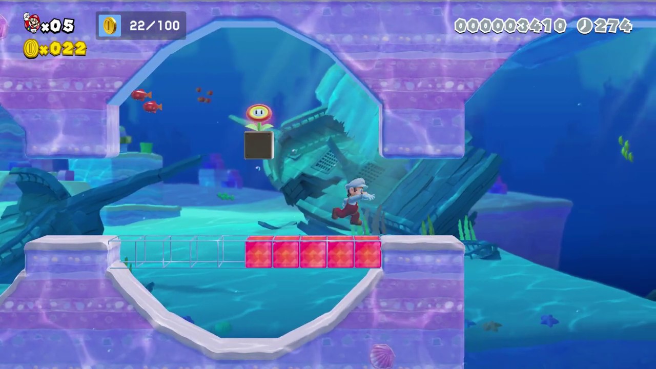 Super Mario Maker 2: Story Mode Level (57 100 Coins Under the Sea ...