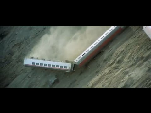 THE SWARM (1978) - Train Scene - One Bee Causes an Entire Derailment of a 5 Car Train