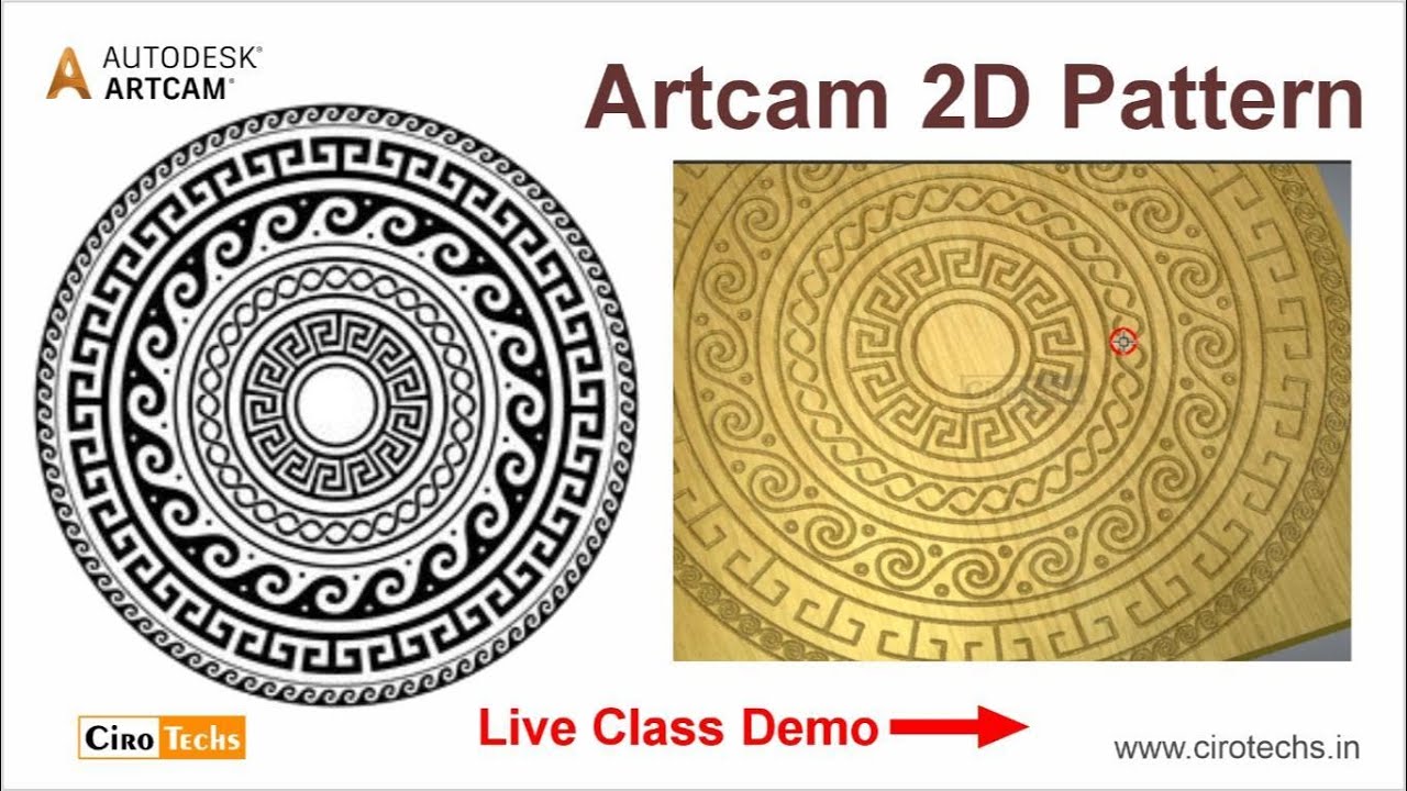ArtCAM me 2D Round Pattern Banana Sikhen | Lean 2D Round Pattern in ...