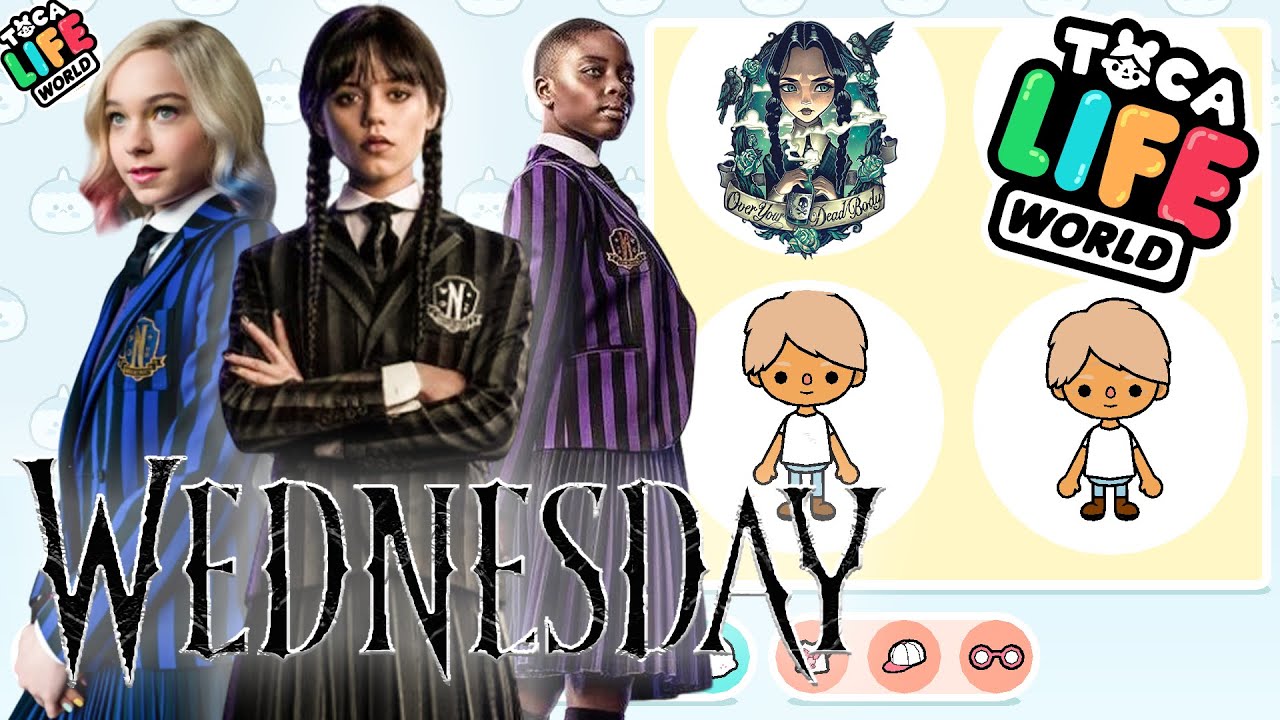 Wednesday Addams Toca Life World 💕What's your favorite character 👻 ...