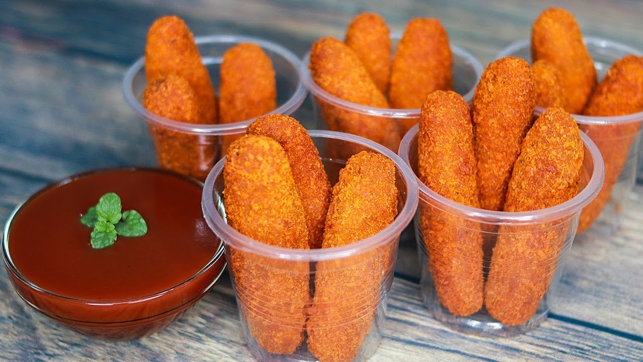 Chicken Cheese Fingers Recipe | Snacks Recipe | Chicken Fingers ...