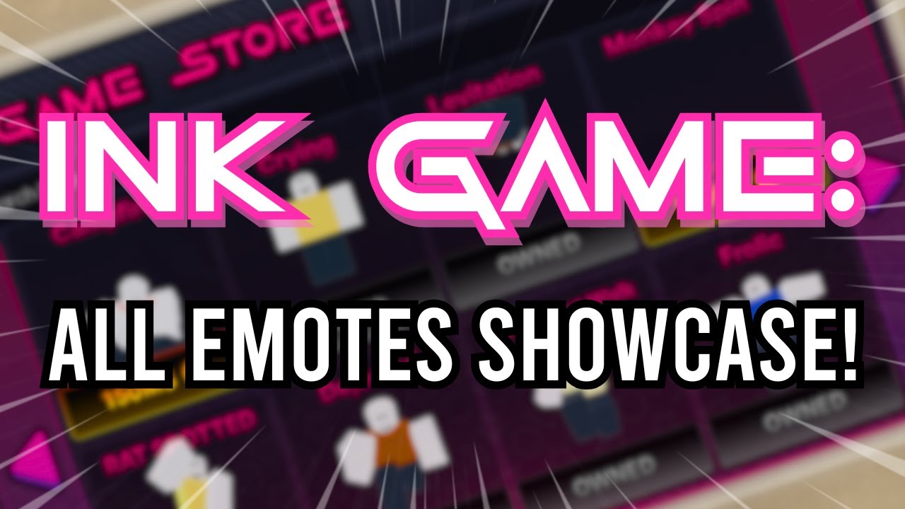 Ink Game - ALL EMOTES SHOWCASE! - YouTube