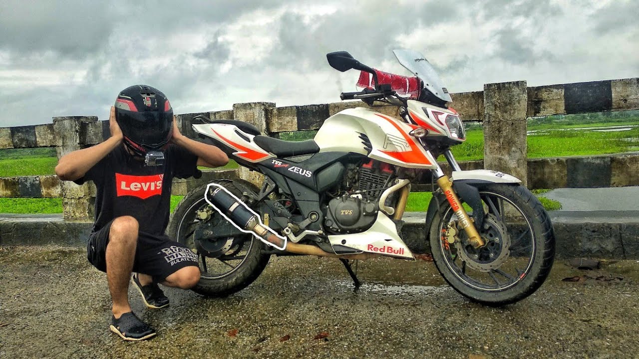 Apache 200 4v exhaust modified 🔥 | best exhaust for apache - YouTube