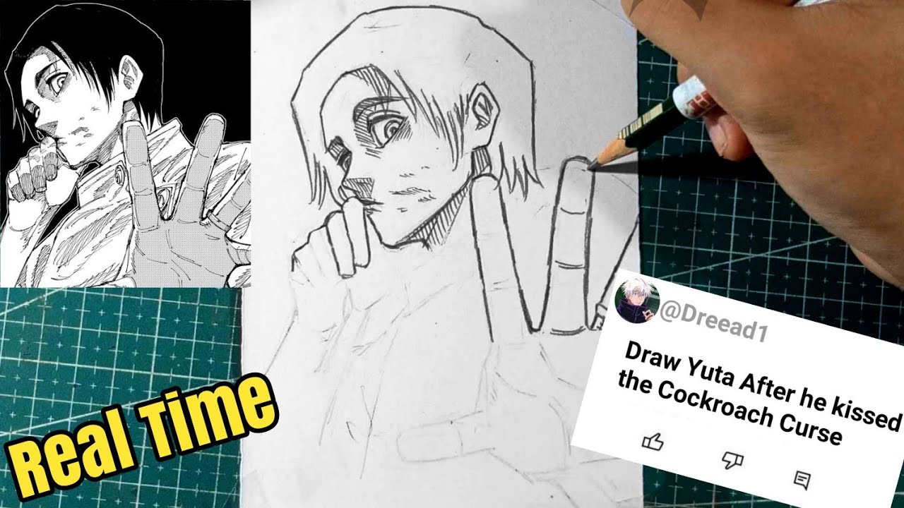 How to draw Yuta Showing His Ring - Step by Step - Jujutsu Kaisen - YouTube