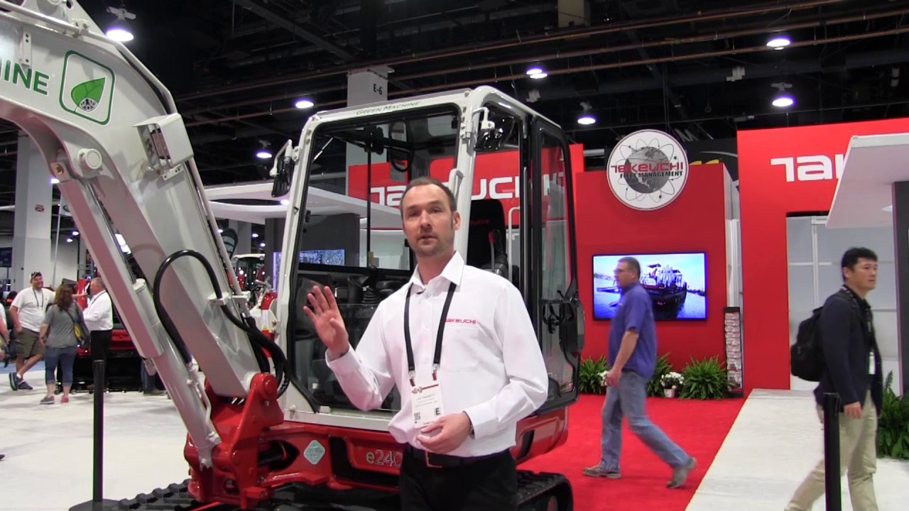 Takeuchi launches 4t battery-powered excavator - YouTube