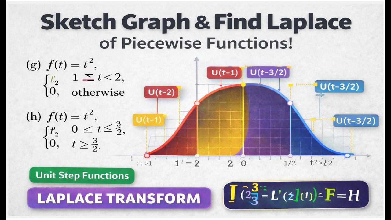 Laplace Transform of Piecewise Functions Using Unit Step Functions ...