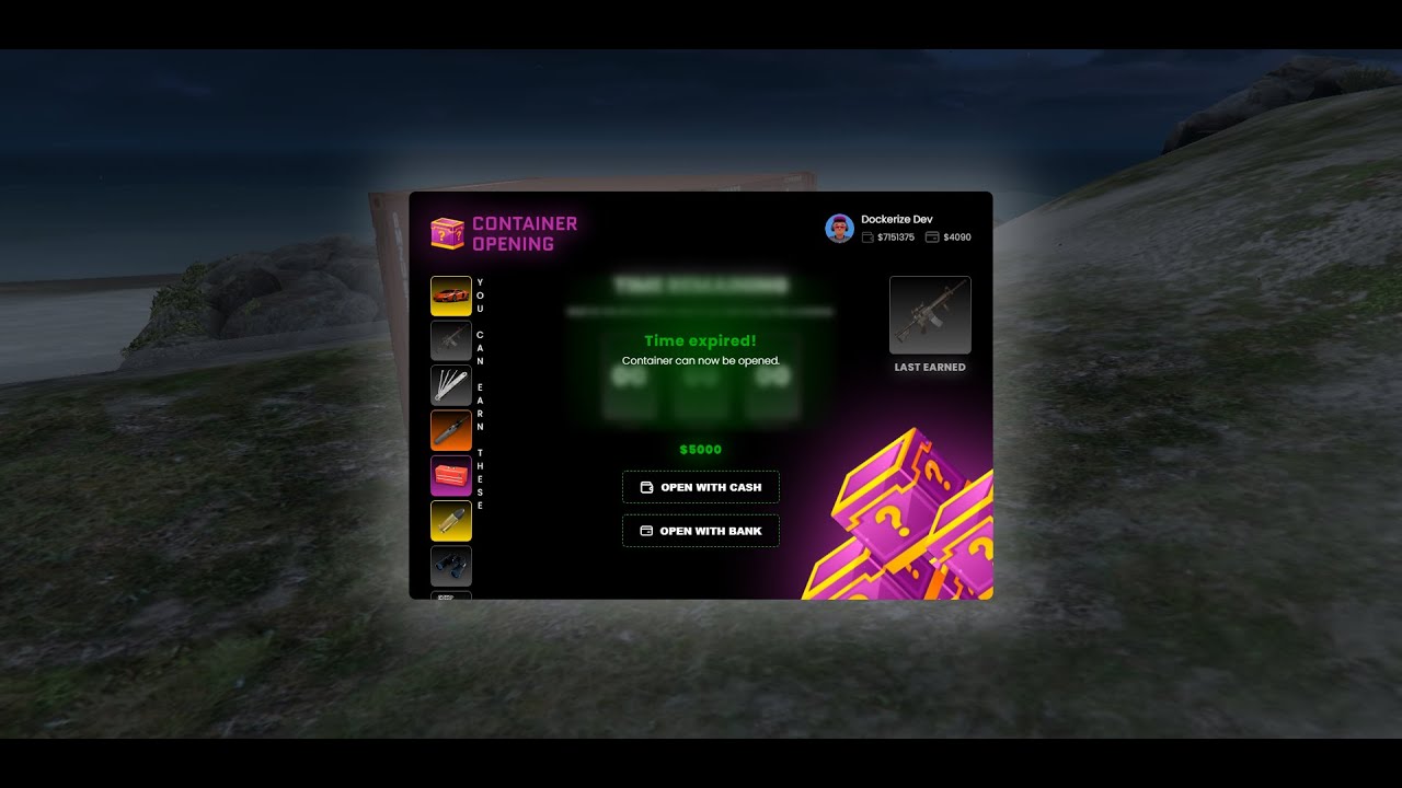 FiveM Real Timed Container/Case Opening Script | dockerize_realCaseOpen ...