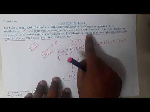 GATE CSE 2018 Q 43 || Graph ||Data Structure || GATE Insights Version ...