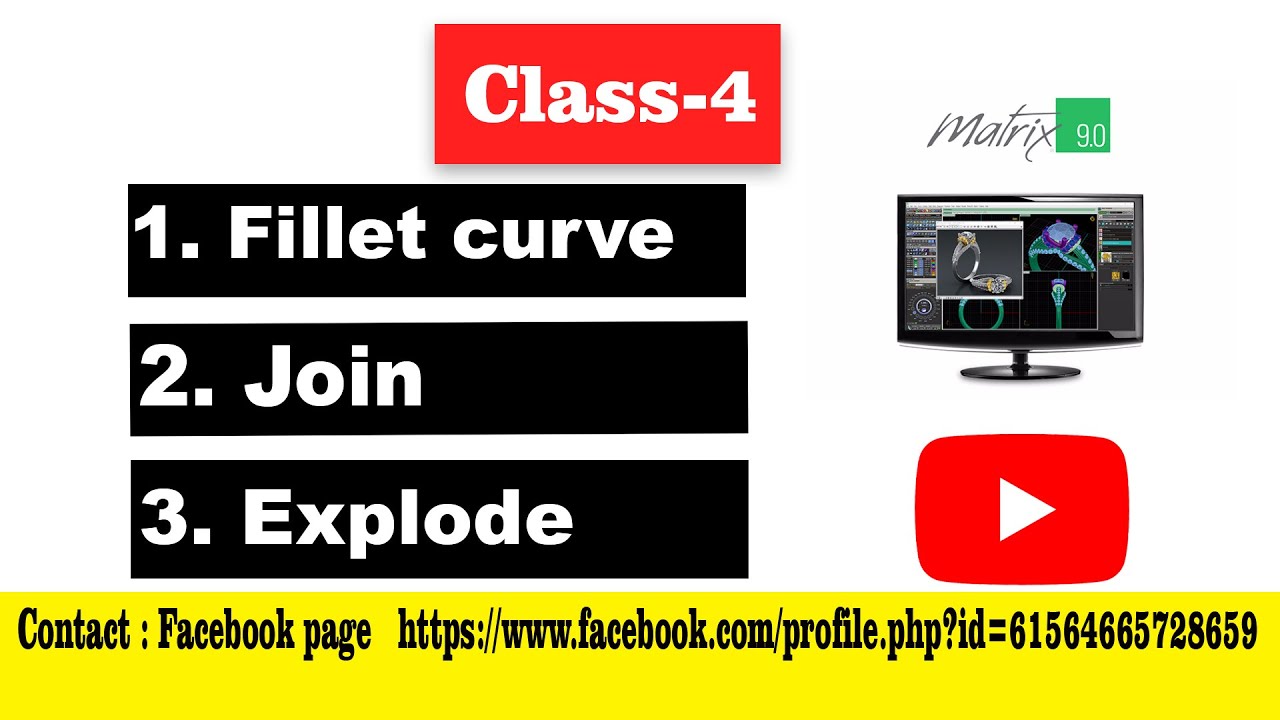 Class-4 #tools #fillet_curve #join #explode #rhinoceros #matrix9 #jwellery #cad #autocad - YouTube