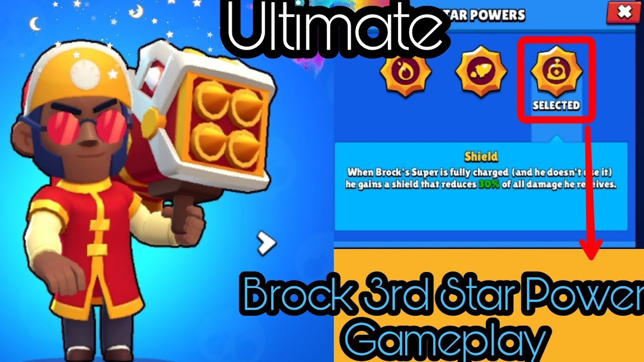 Brock 3rd Star Power gameplay | Brawl stars - YouTube