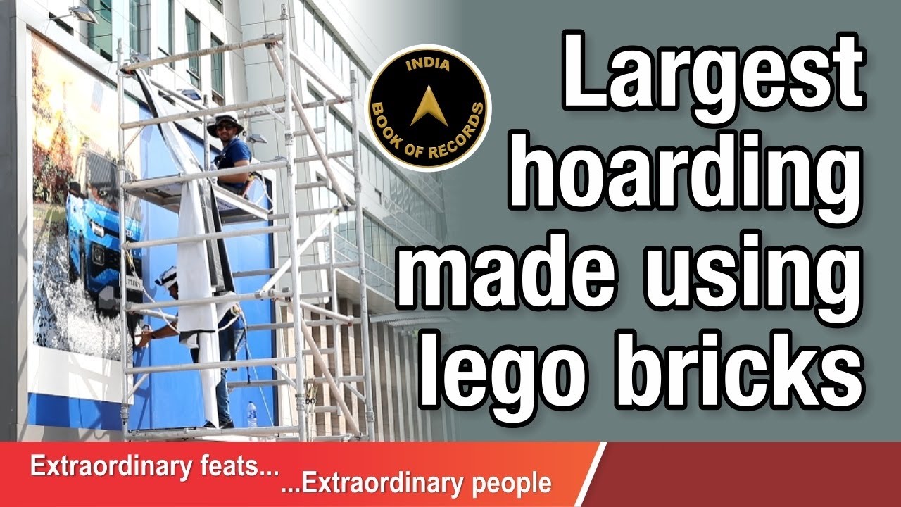 LARGEST HOARDING MADE USING LEGO BRICKS - YouTube