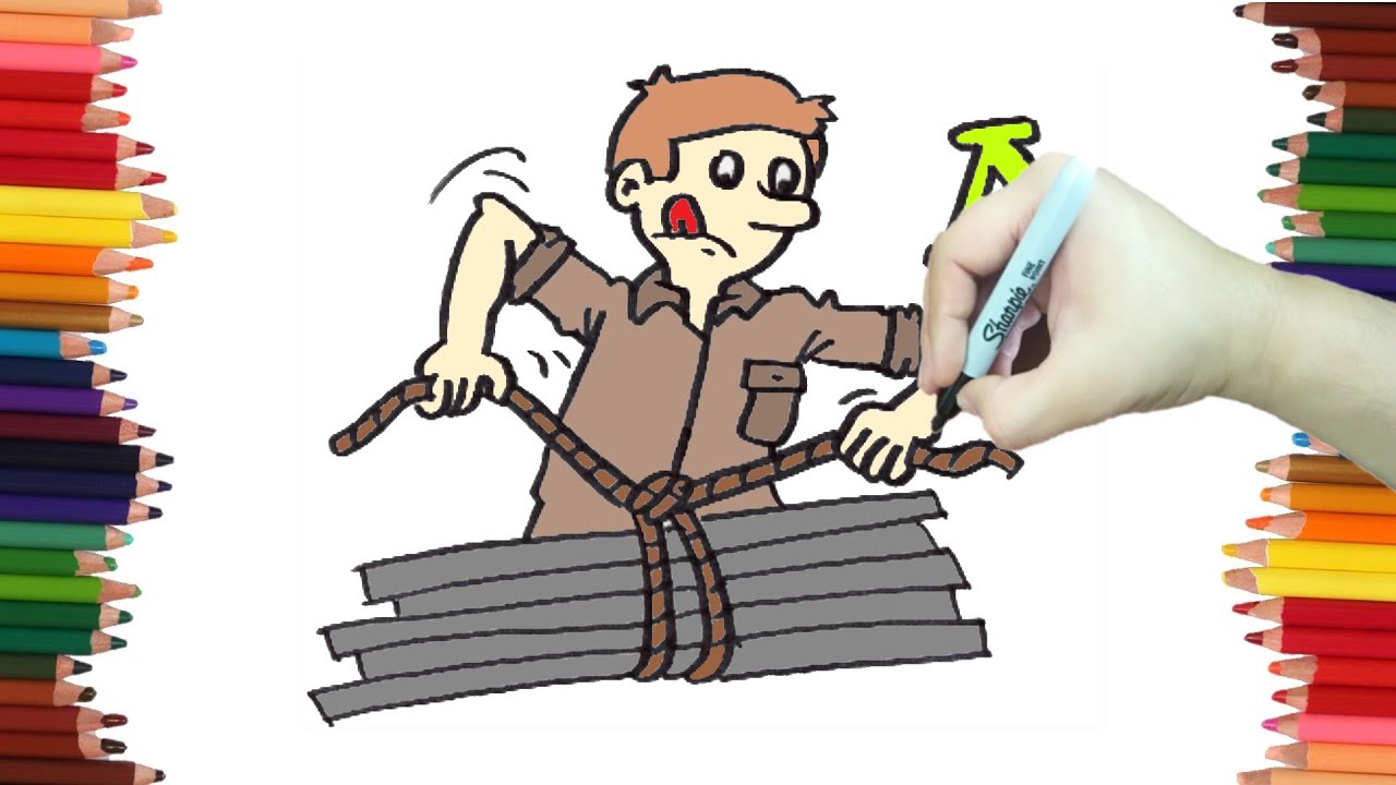 How to draw a person working. - YouTube