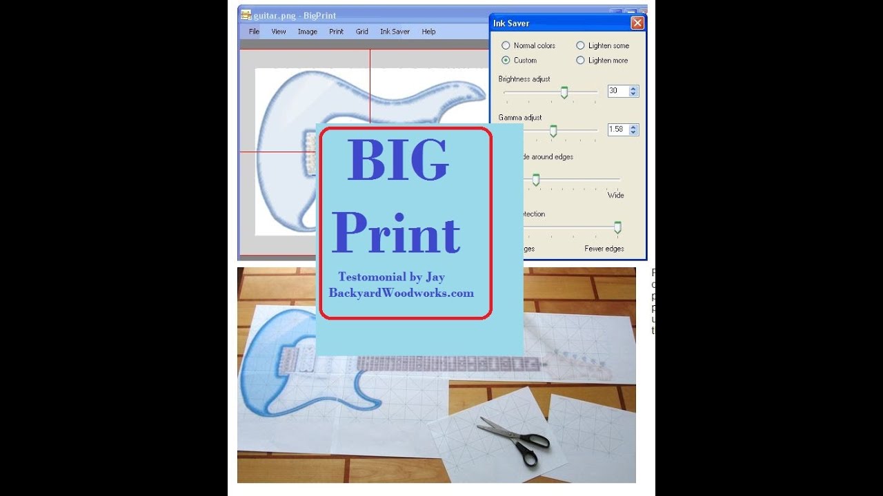 How to Print large patterns using BigPrint - YouTube