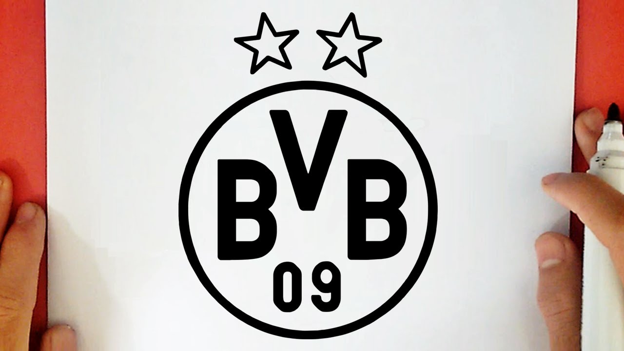 COMO DESENHAR O ESCUDO DO BORUSSIA DORTMUND - YouTube
