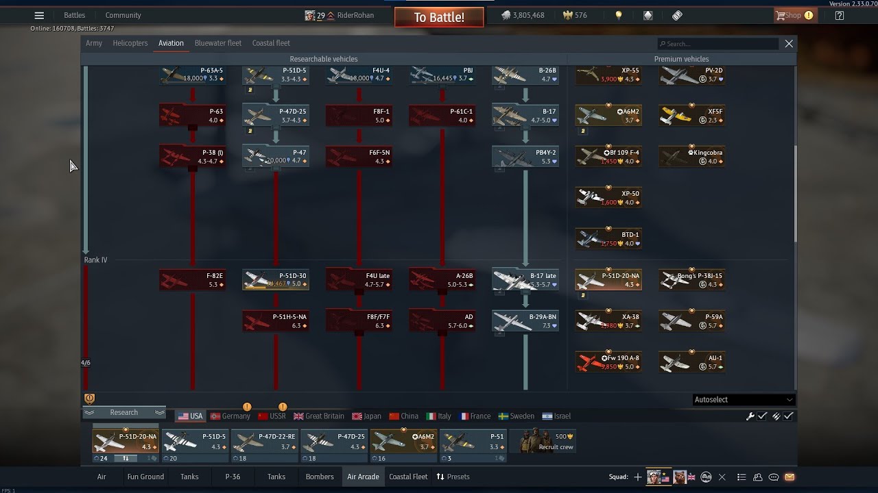 War Thunder Ranking All US Aircraft ( that I own ) Part 3 Rank III/IV ...
