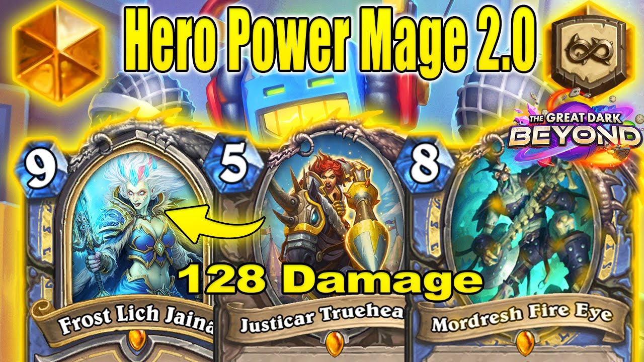128 Damage in 1 Turn Hero Power Mage 2 Deck Is Back At The Great Dark ...