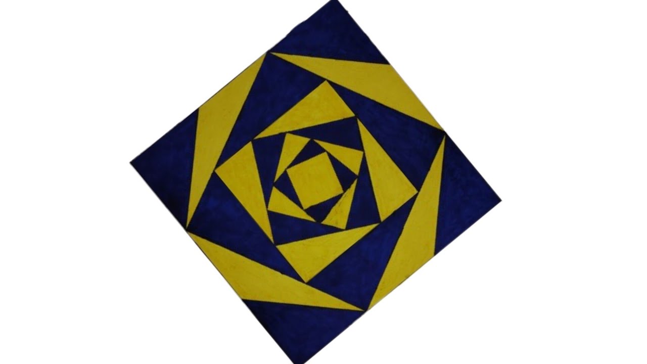 How To Draw Sankalp Chitra | Geometrical Illusion Art | Geometric ...