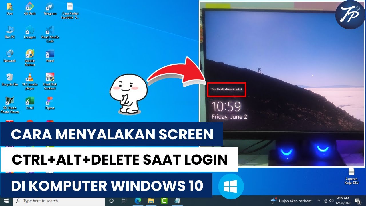 Cara Menyalakan CTRL ALT DEL Saat Login Di Komputer Windows 10 - YouTube