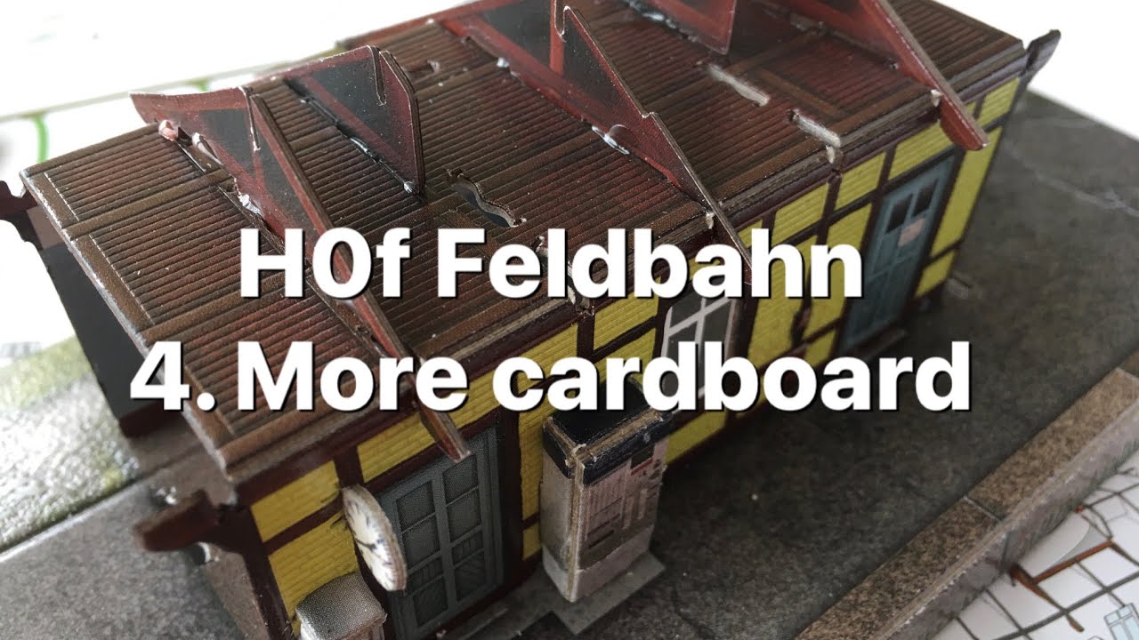 H0f Feldbahn - 4. More cardboard (Busch H0f mini modeltrain layout in a ...