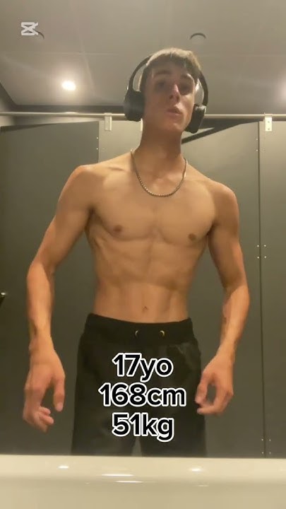 17yo 168cm 51kg #gymbro #motivation #viralreels #gym #music #posing #fisico #17yearold #youngla ...