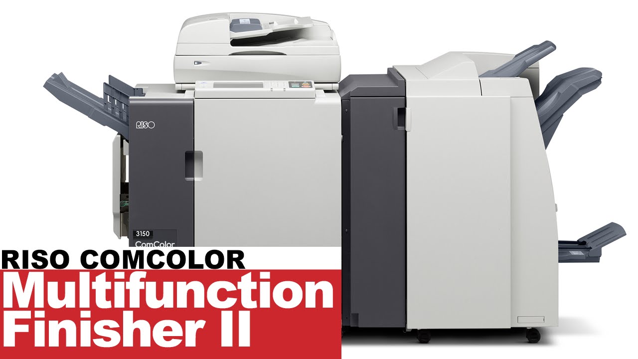 RISO | ComColor Multifunction Finisher II - YouTube