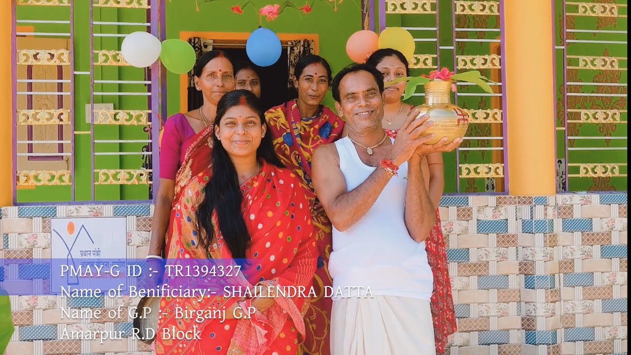 Griha Pravesh program in Birganj Gram Panchayat of Amarpur RD Block ...