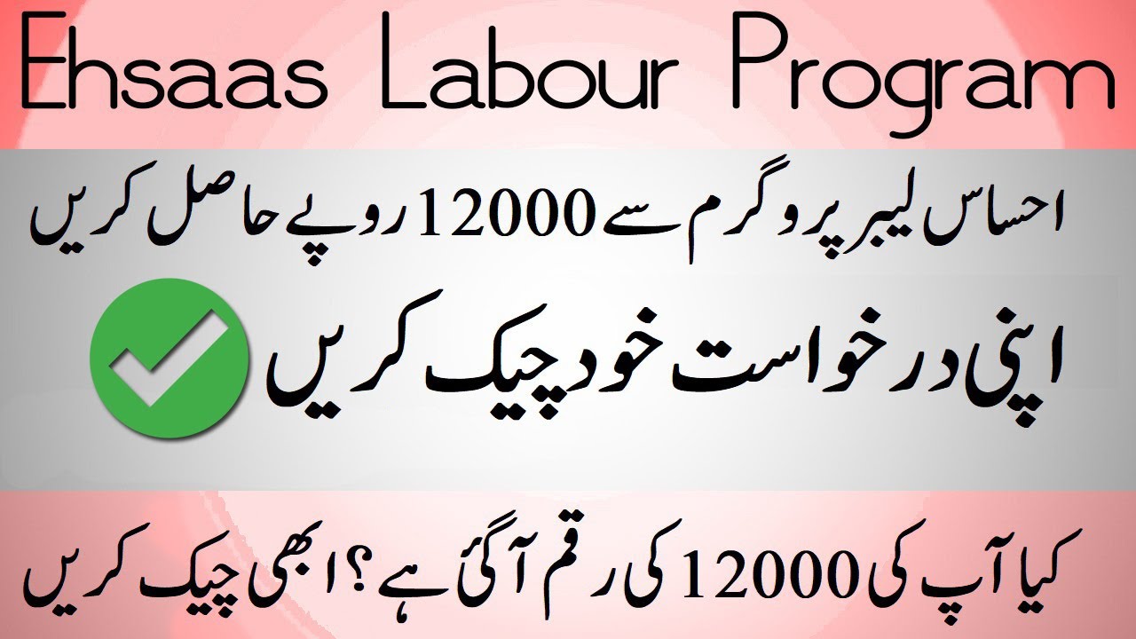 Ehsaas Labour Program| how to check Application Status | How To Apply ...