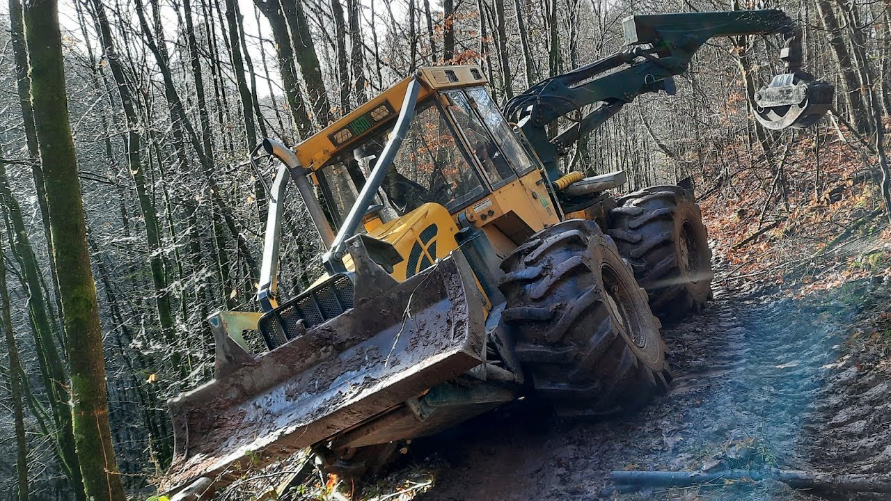 Débusqueur HSM/Position EXTRÊME/Glissade/Débardage de bois - YouTube