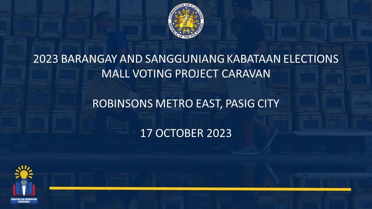 2023 BARANGAY AND SK ELECTIONS MALL VOTING PROJECT CARAVAN - YouTube
