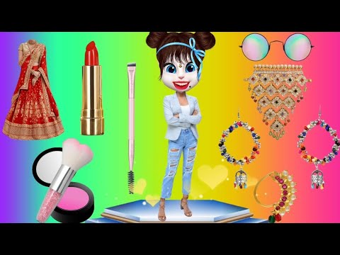 talking tom makeup video | cartoon funny makeup video | cat makeup ...