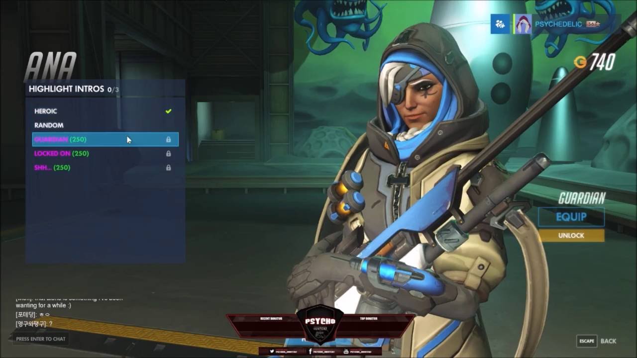 Overwatch Ana skins, emotes, highlight intros and victory poses (PTR ...