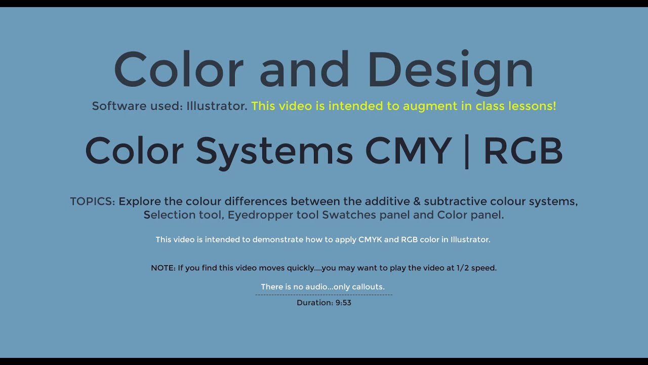 Color and Design: Color systems CMY | RGB - YouTube
