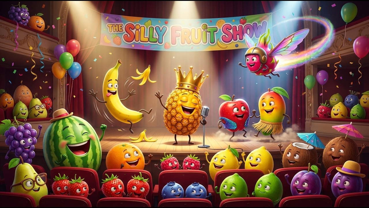 The Silly Fruit Show 🍎🍌 | Naughty Fruits Fun Parade Song | Kids Nursery ...